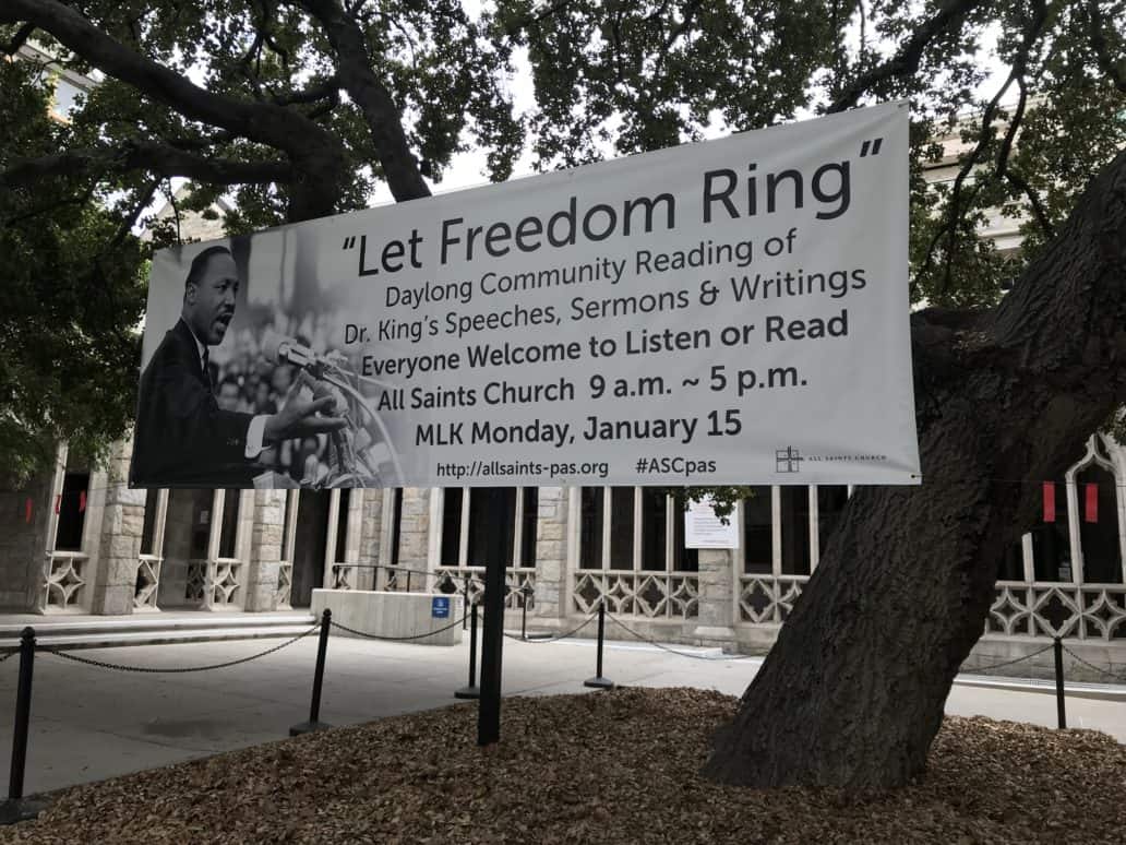 MLK Lawn Sign – All Saints Church, Pasadena